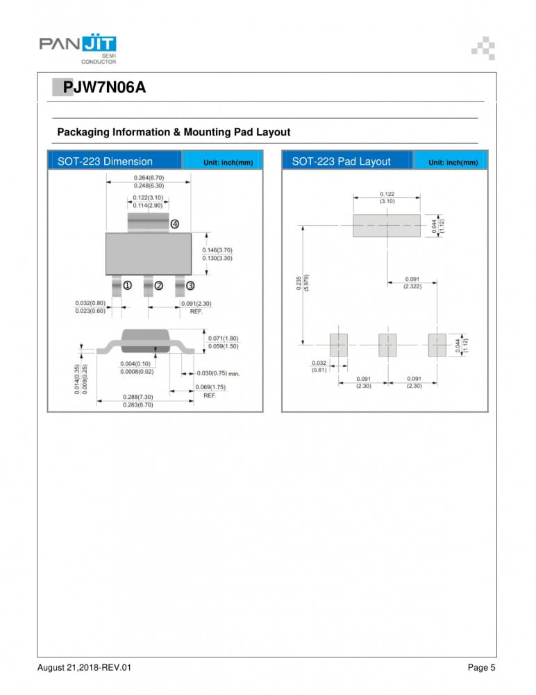 PJW7N06A datasheet page 5