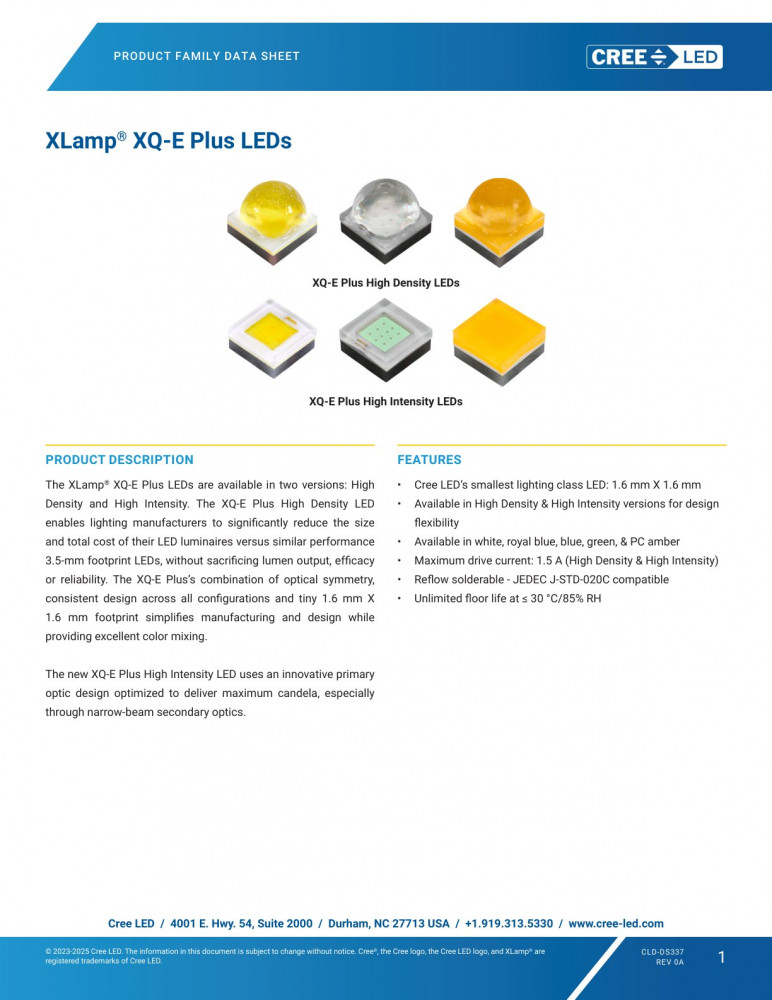 XQ-E Plus document page 1