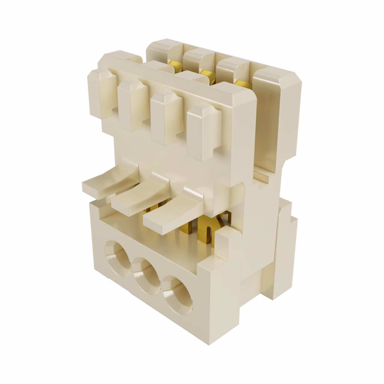 Appli-Mate RAST 2.5 Connector, 2.50mm Pitch, Female, 3 Circuits, No Position Keys Removed, Open Endwalls, Gold Plating for sale