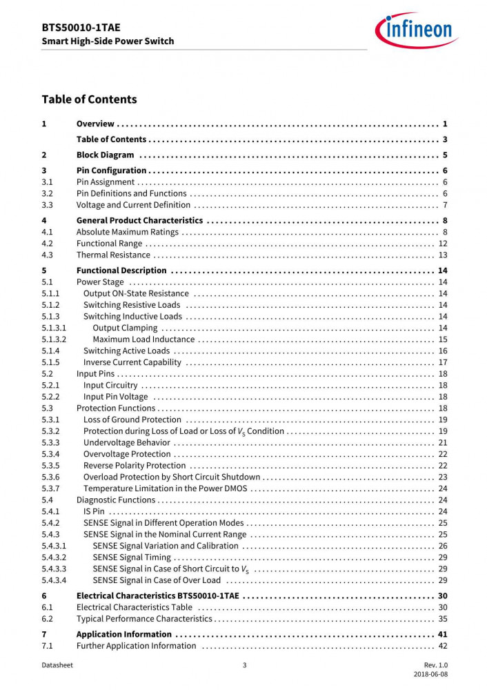BTS50010-1TAE datasheet page 3
