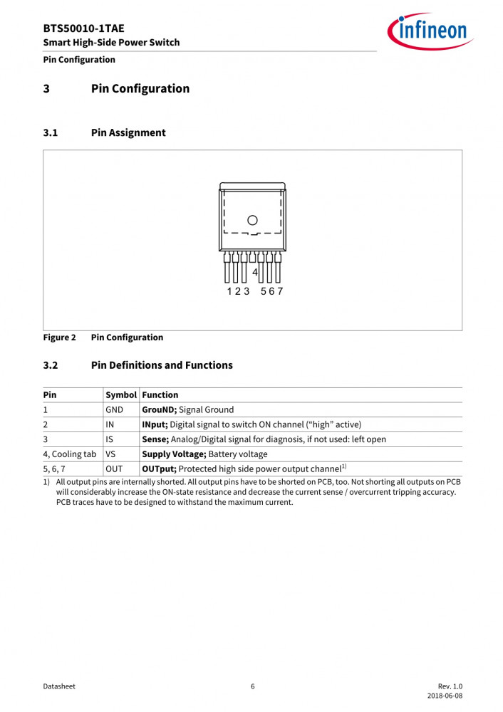 BTS50010-1TAE datasheet page 6