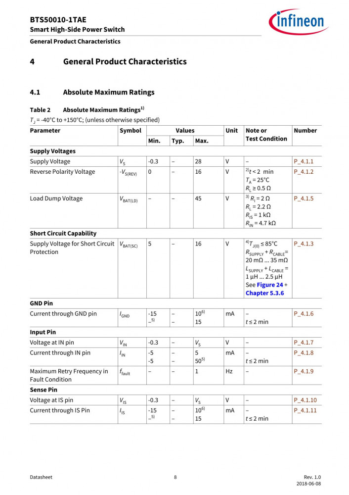 BTS50010-1TAE datasheet page 8