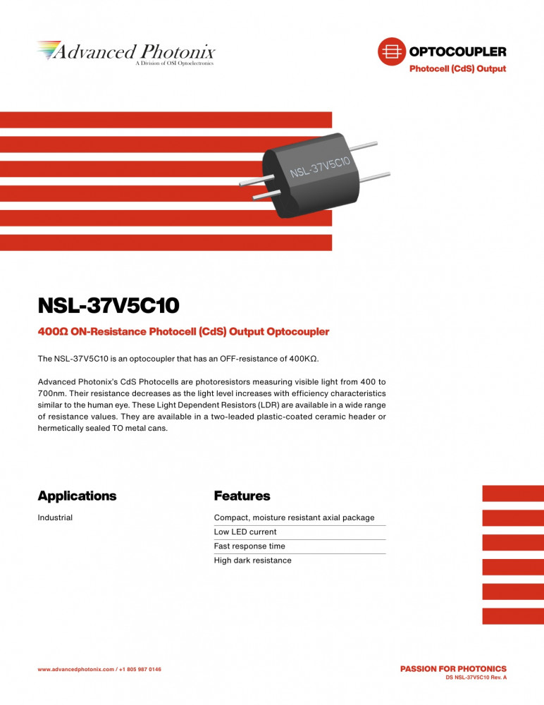 NSL-37V5C10 datasheet page 1