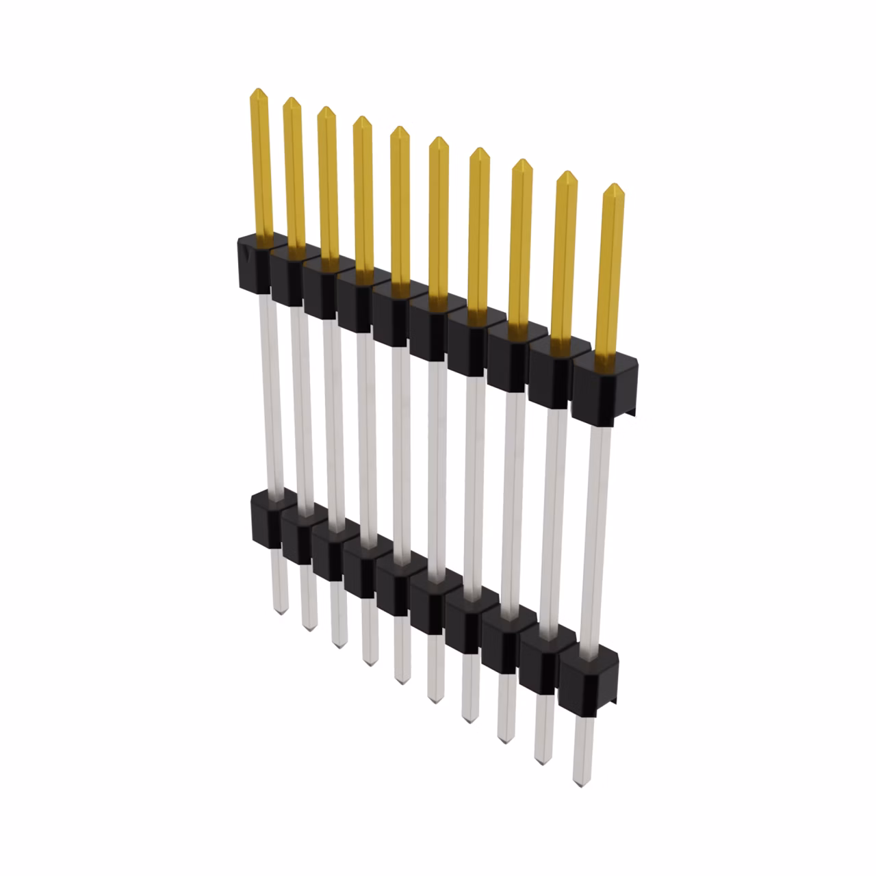 KK 254 PCB Header, Single Row, Dual Body, Through Hole, Vertical, 10 Circuits, 0.38µm Gold(Au) Plating, 17.80mm Stacking Height, Tray Packaging, Lead-Free for sale