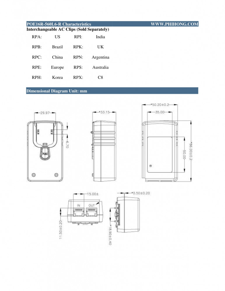 POE16R-560L6 technical document page 3
