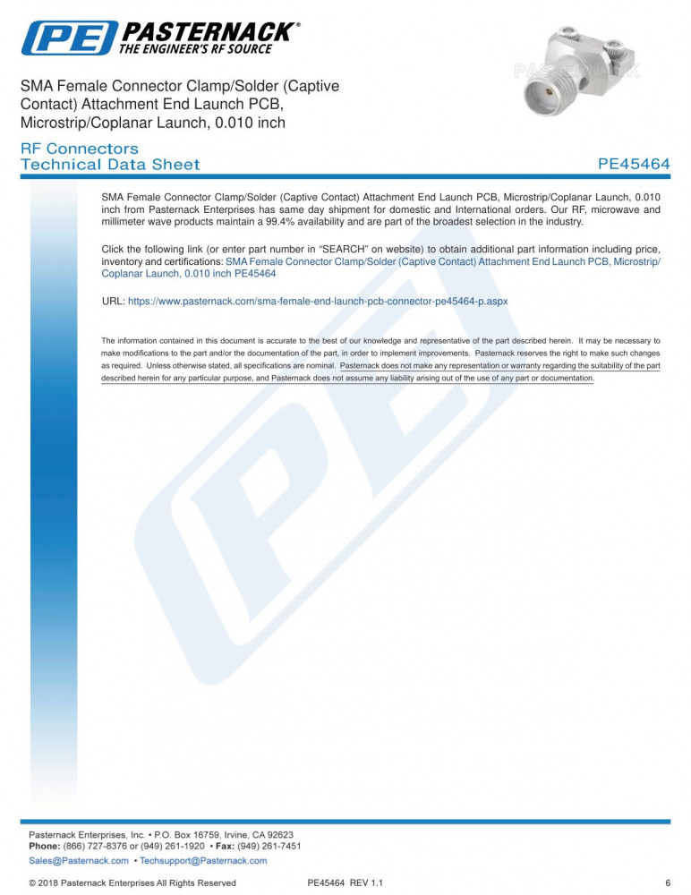 PE45464 datasheet page 6