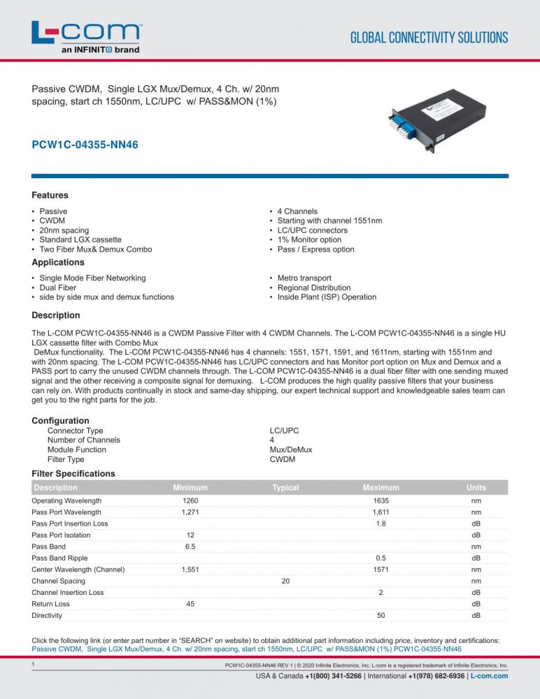 PCW1C-04355-NN46 product document page 1