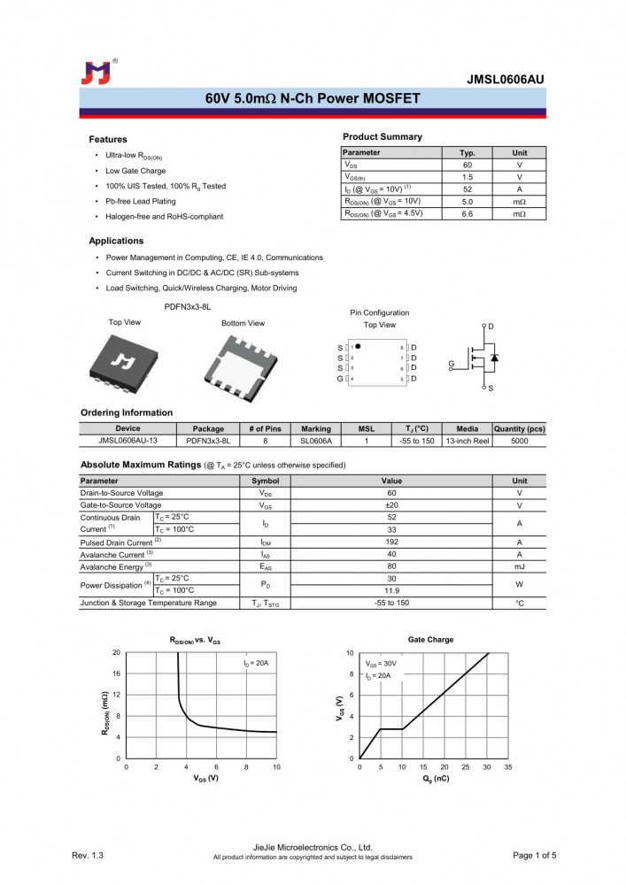 JMSL0606AU-13 datasheet page 1