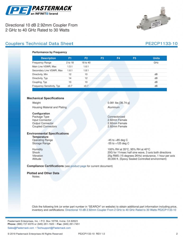 PE2CP1133-10 technical document page 2