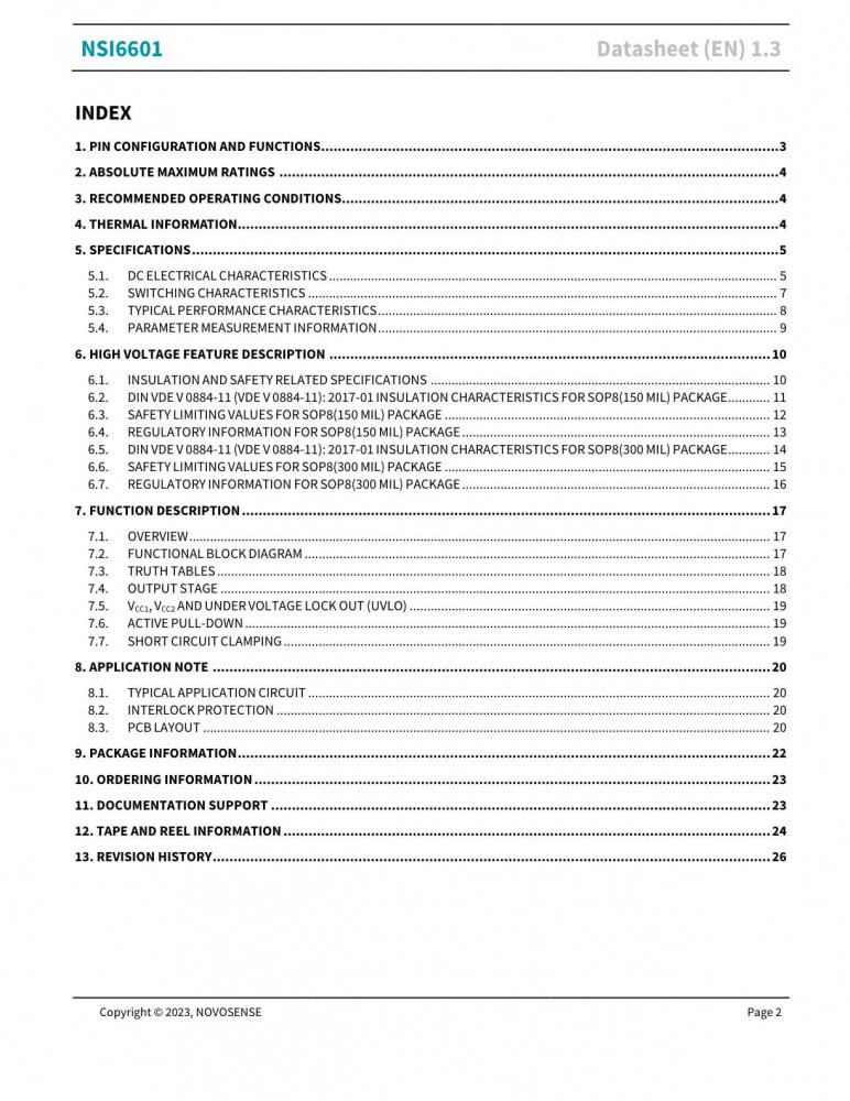 NSi6601C-DSPR datasheet page 2