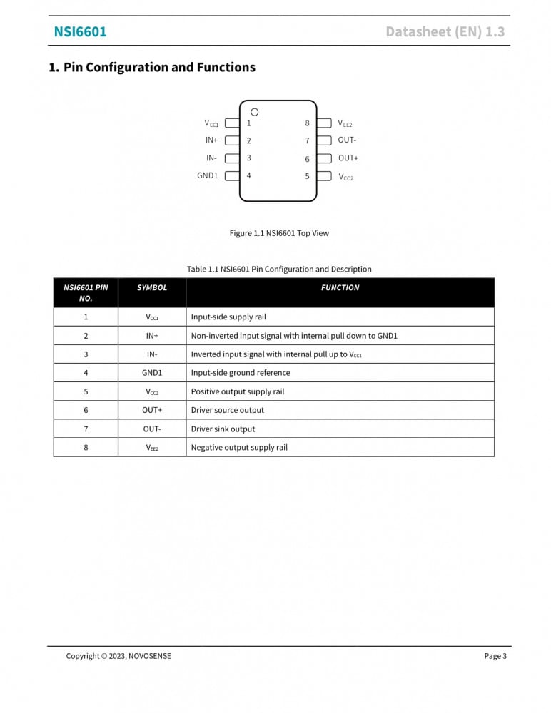 NSi6601C-DSPR datasheet page 3