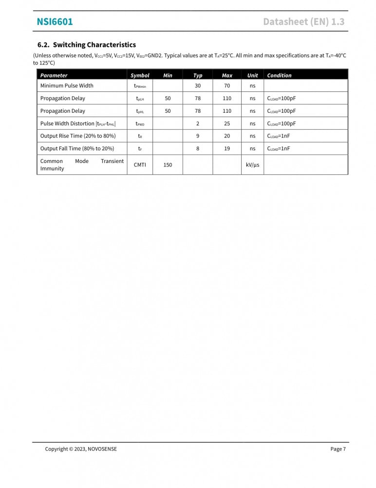 NSi6601C-DSPR datasheet page 7