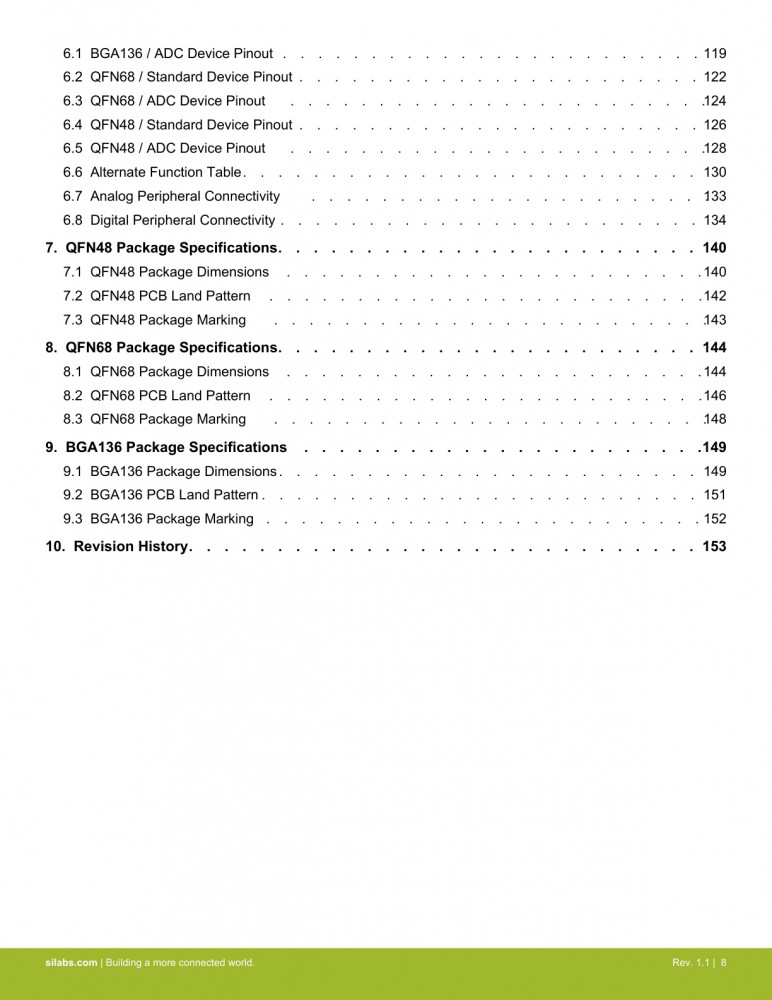 EFR32MG26 datasheet preview, page 8
