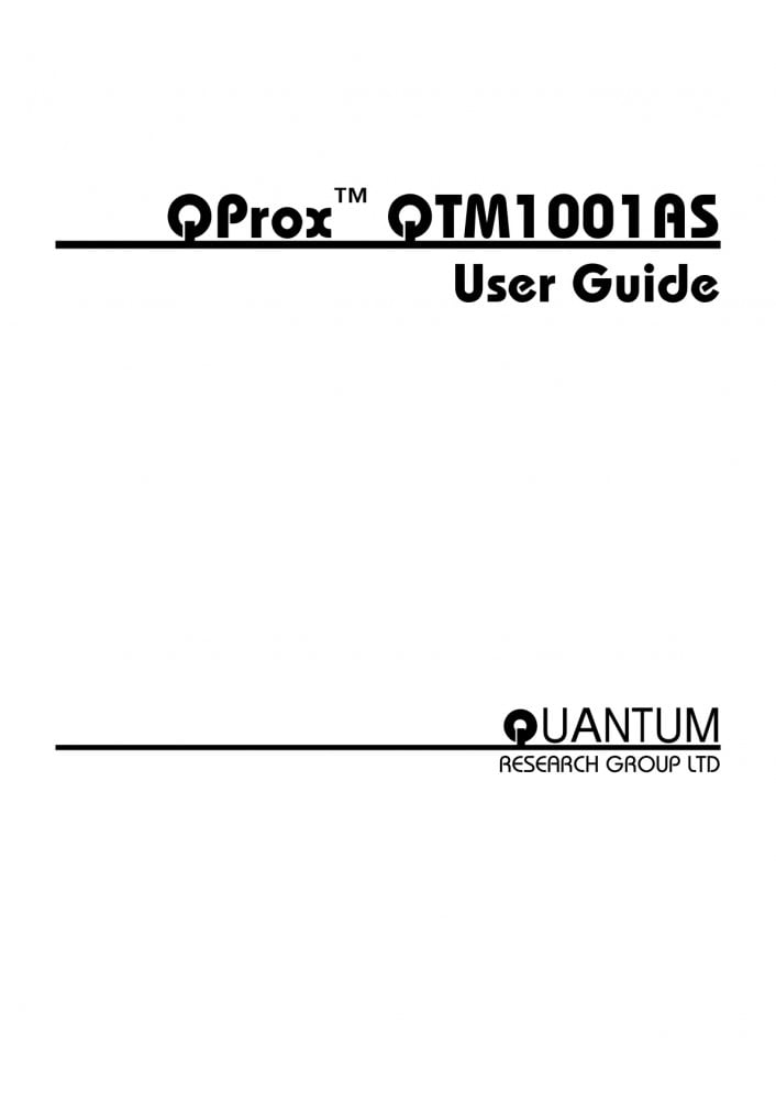 QTM1001AS technical document page 1