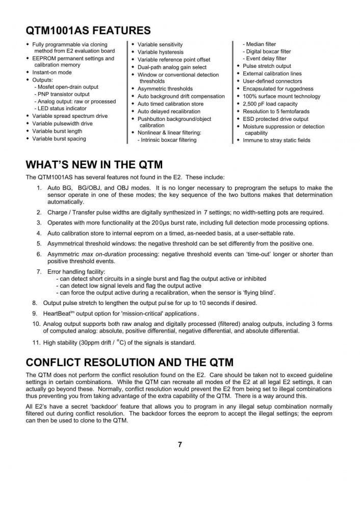 QTM1001AS technical document page 7