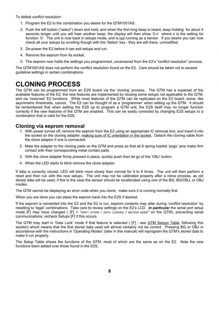 QTM1001AS technical document page 8