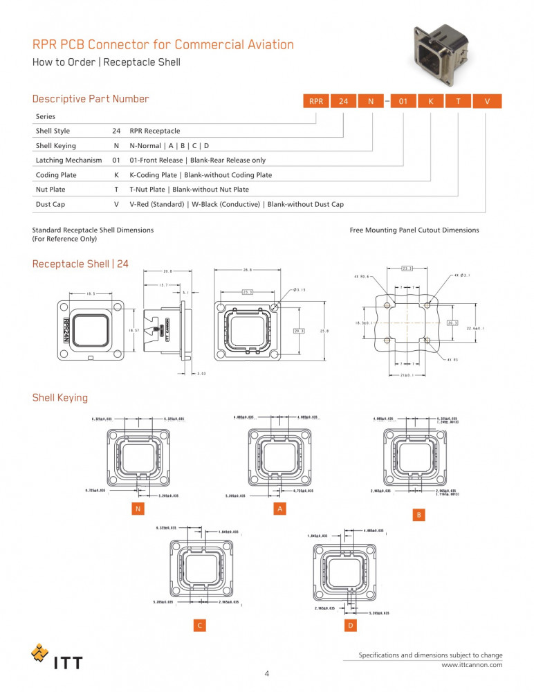 ITT Cannon RPR documentation page 4