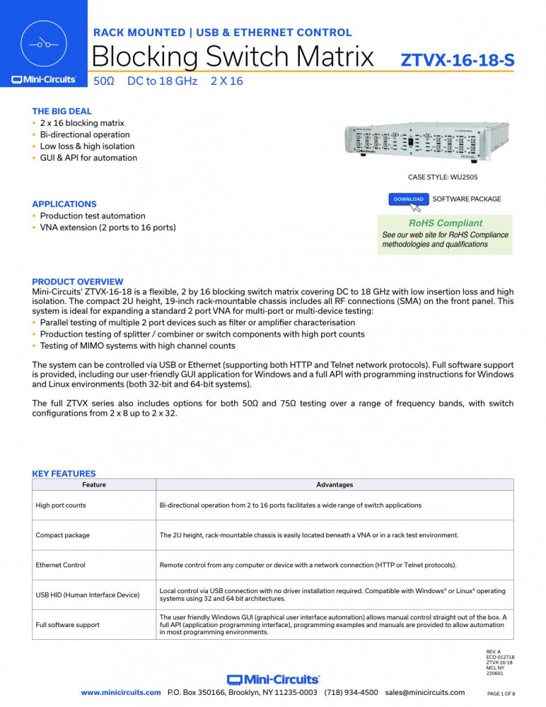 ZTVX-16-18-S product documentation page 1