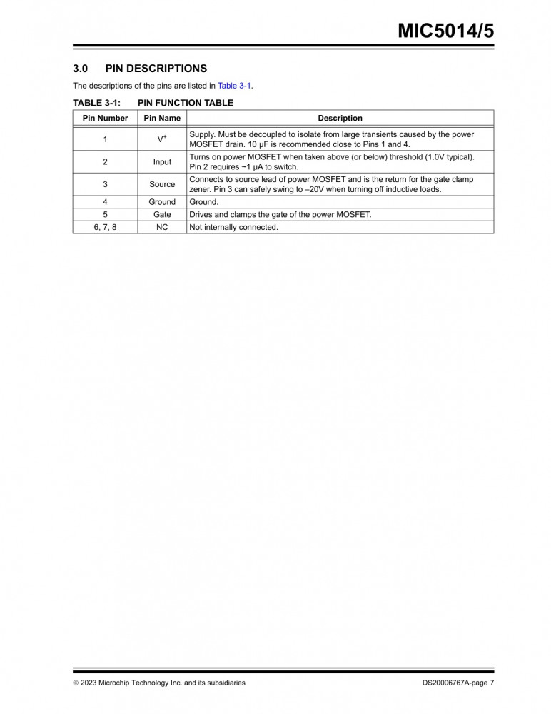 MIC5014 datasheet page 7