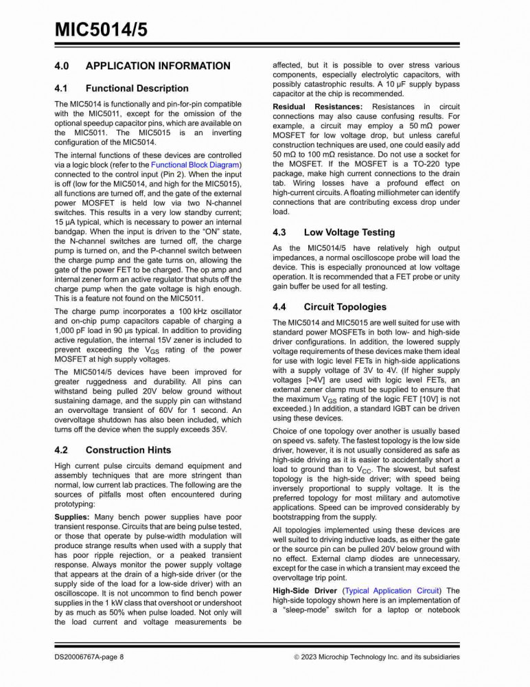MIC5014 datasheet page 8