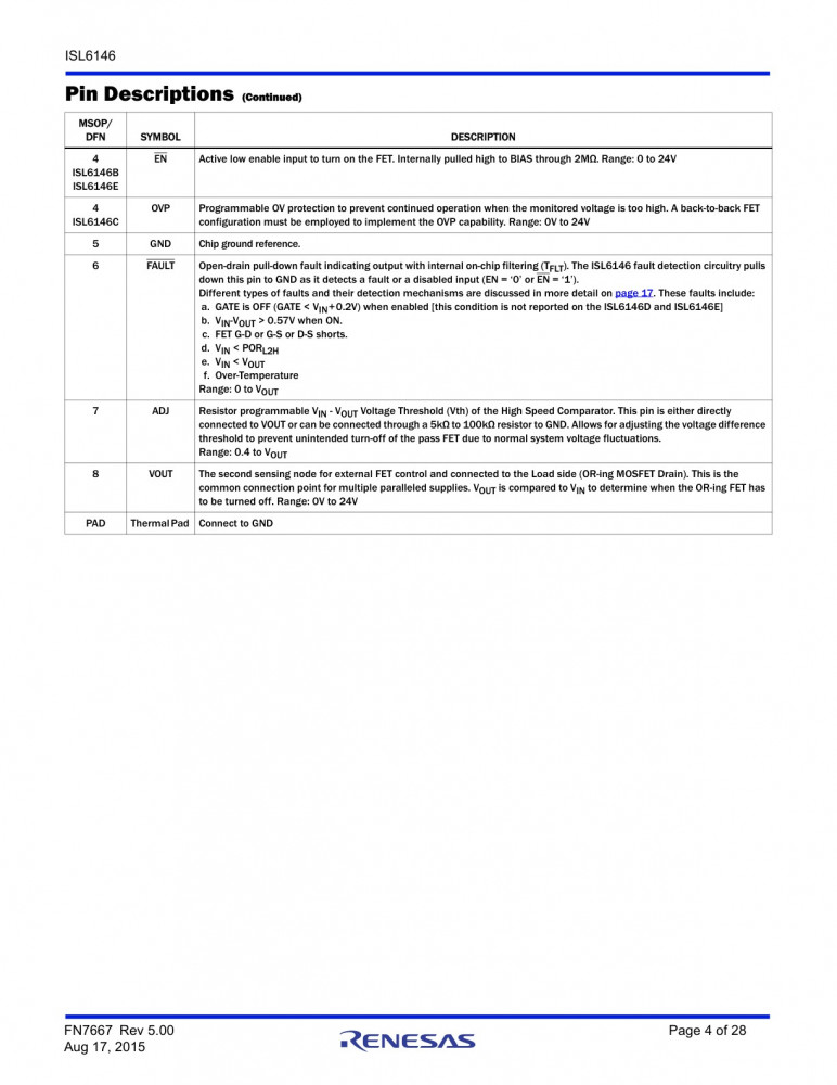 ISL6146 datasheet page 4