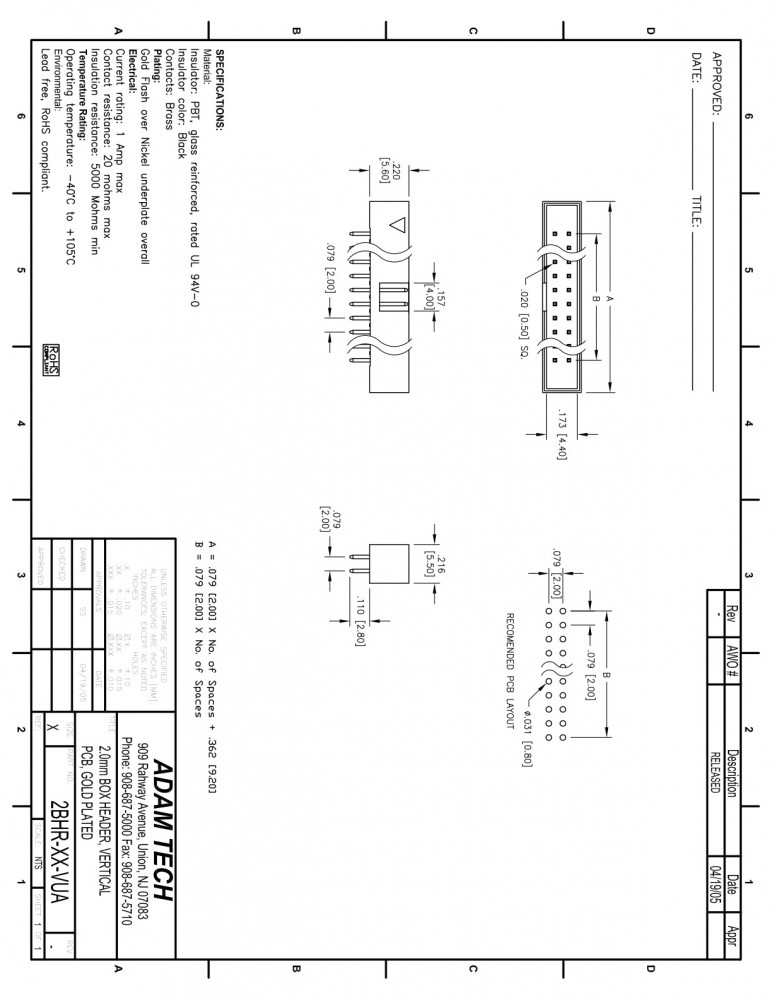 ADAM TECH 2BHR-30-VUA technical document page