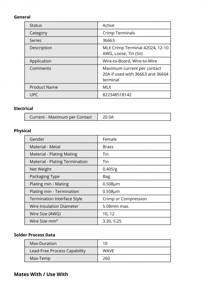 MOLEX 366640002 technical document image 2