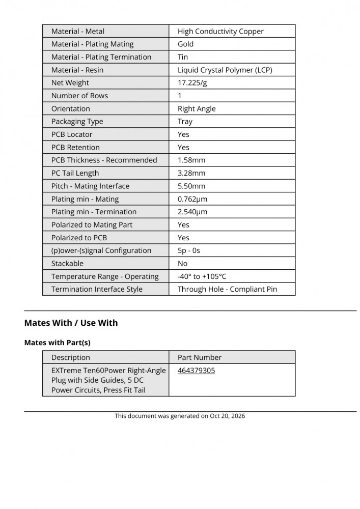 MOLEX 464369305 technical document image 3