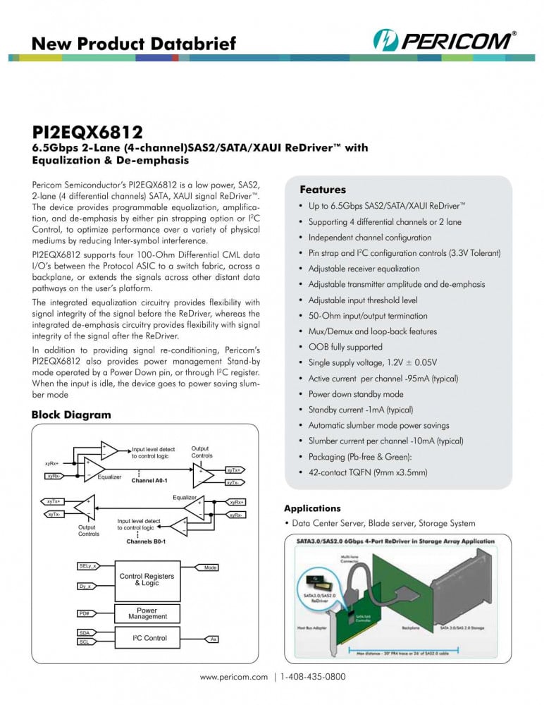 PI2EQX6812 technical document preview