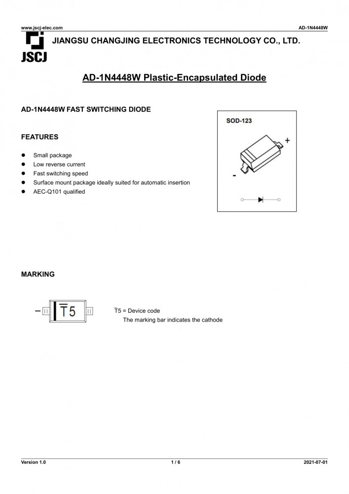AD-1N4448W datasheet page 1