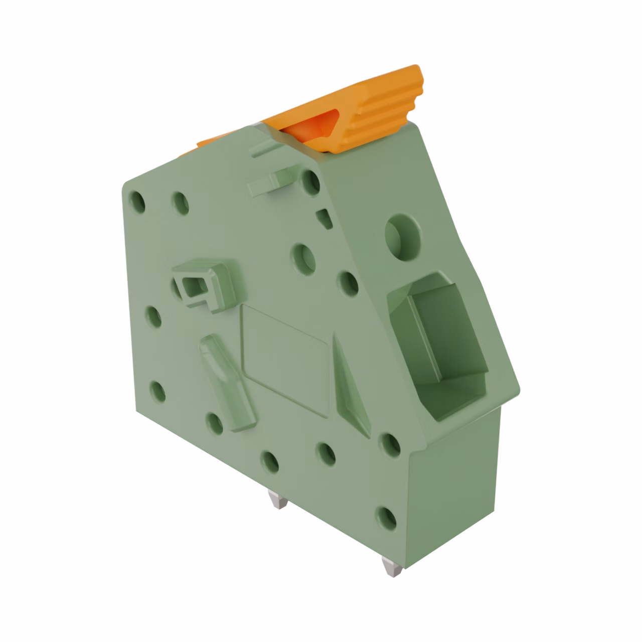 5.00mm Pitch Lever Activated Fixed Mount PCB Terminal Block, 35° Wire Entry, 1 Circuit for sale