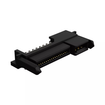 EXTreme LPHPower Receptacle Header, Right-Angle, 2 Power Contacts, 36 Signal Contacts, Select Gold (Au) Plating, for 1.57mm Thick PC Board, with Guide Posts for sale