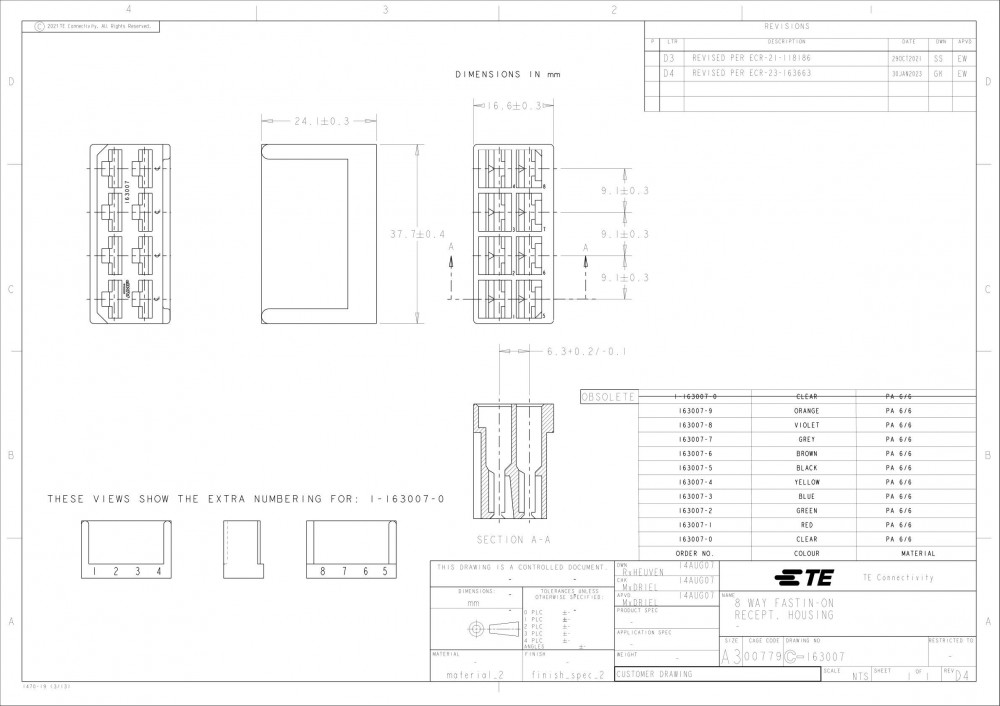 TE Connectivity 163007-3 technical drawing preview