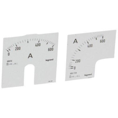 Measuring dial for ammeter - 0-600 A - fixing on door for sale