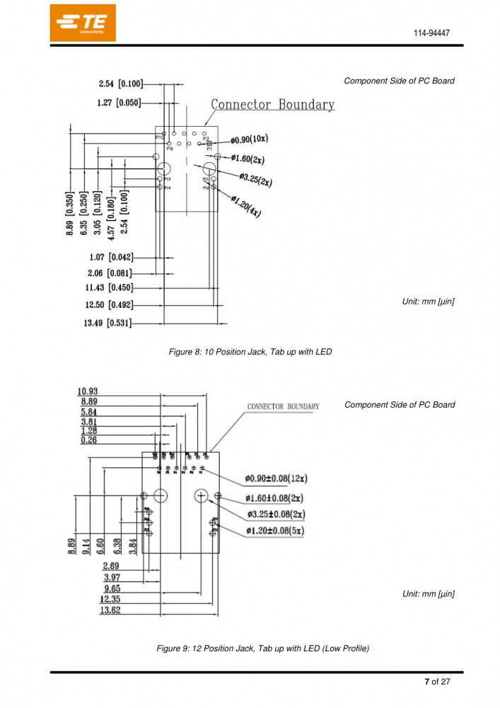 TE Connectivity technical document page 7
