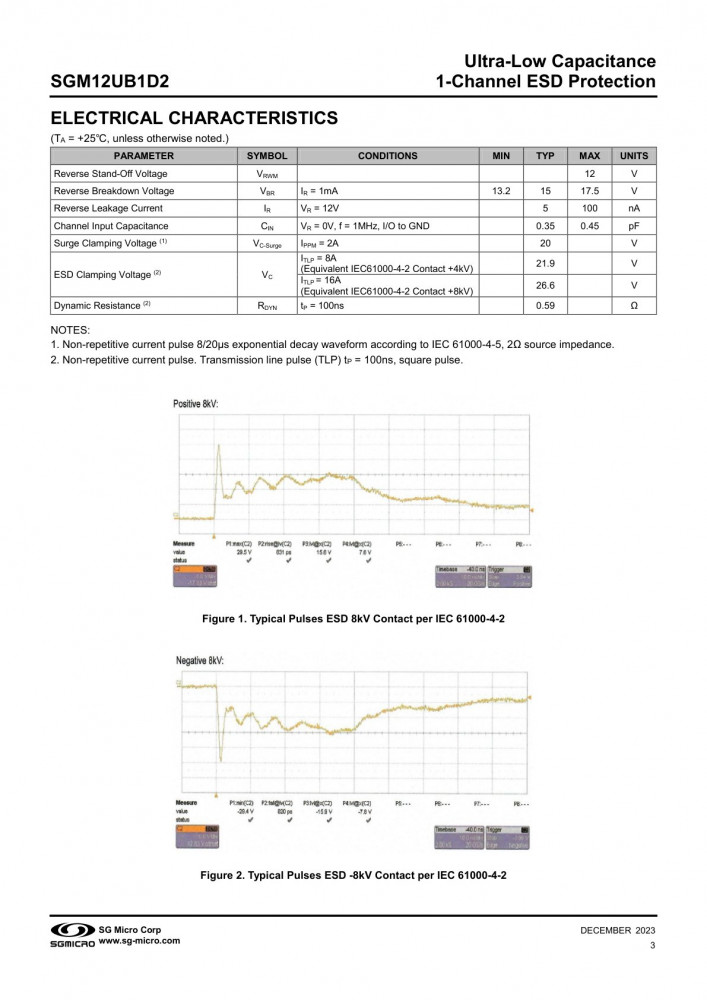 SGM12UB1D2 datasheet page 3