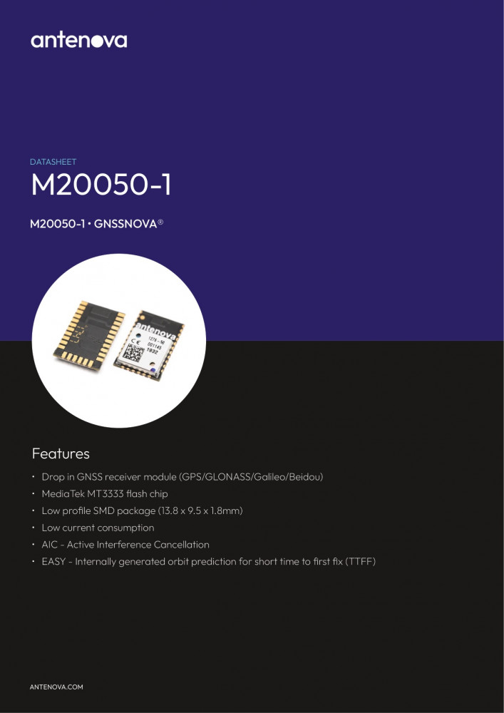 M20050-1 datasheet page 1
