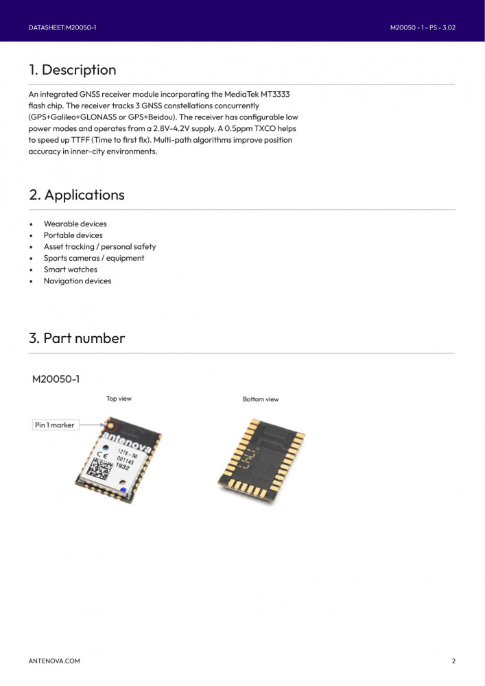 M20050-1 datasheet page 2