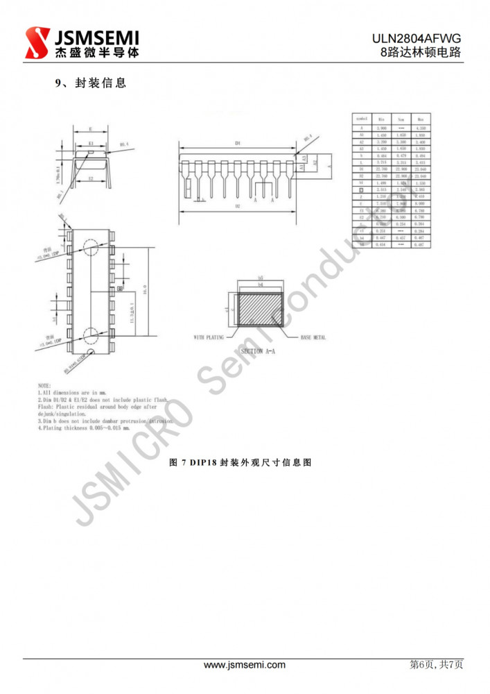 ULN2804AFWG-JSM datasheet page 6