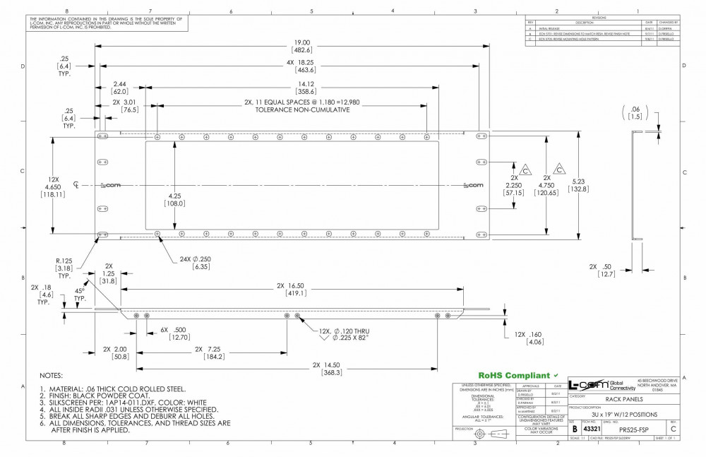 L-com PR525-FSP-12 technical document preview