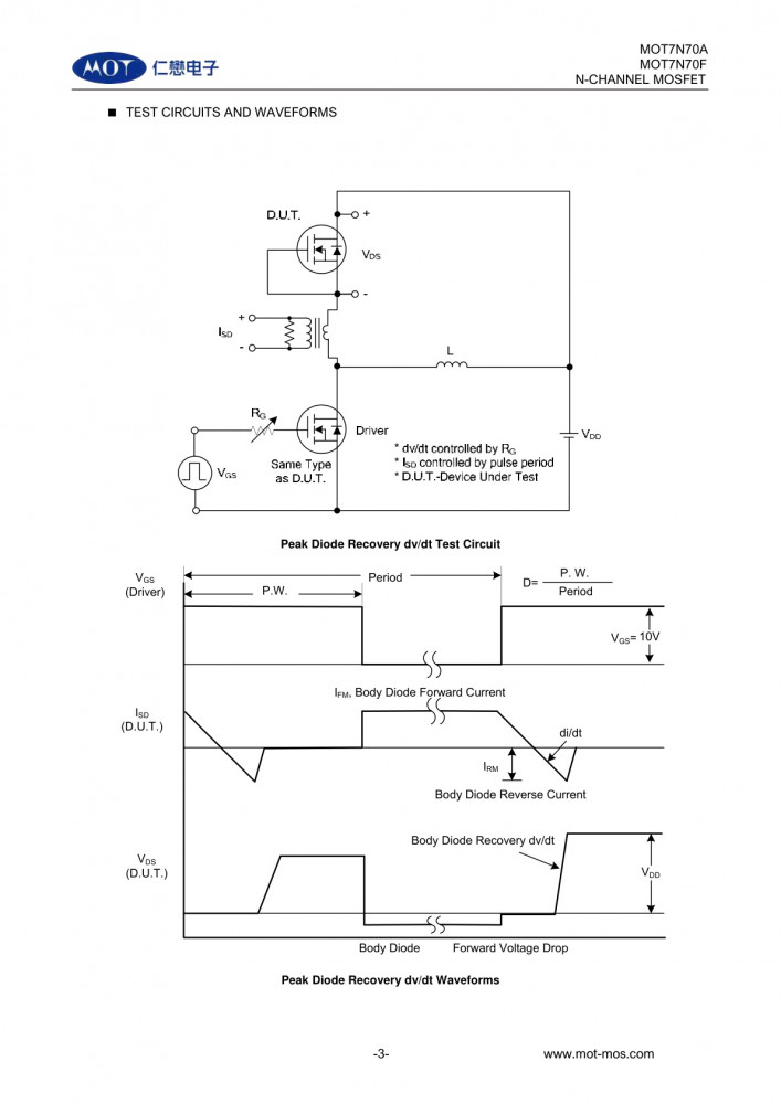 MOT7N70F datasheet page 3