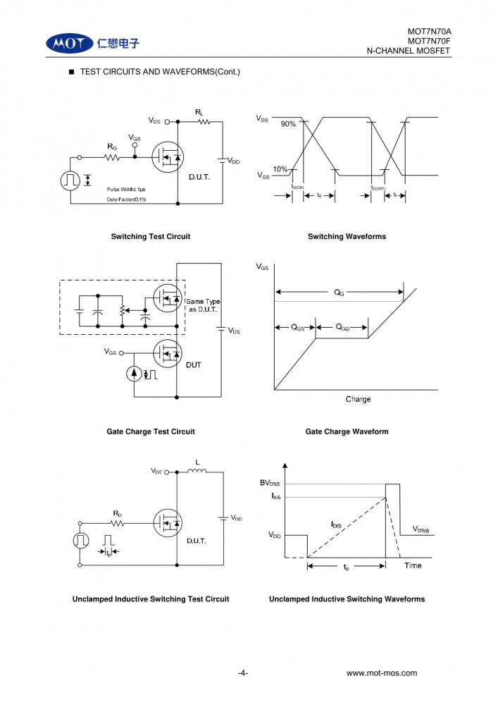 MOT7N70F datasheet page 4
