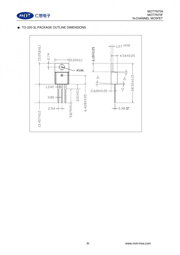 MOT7N70F datasheet page 8