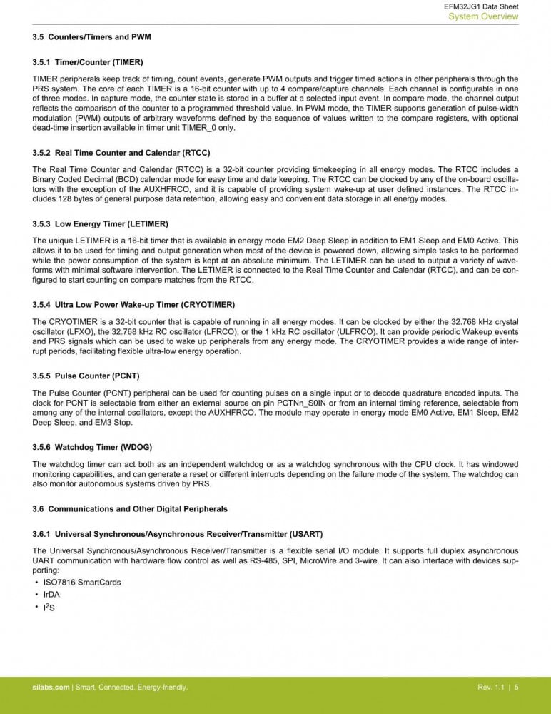 EFM32JG1 datasheet page 6