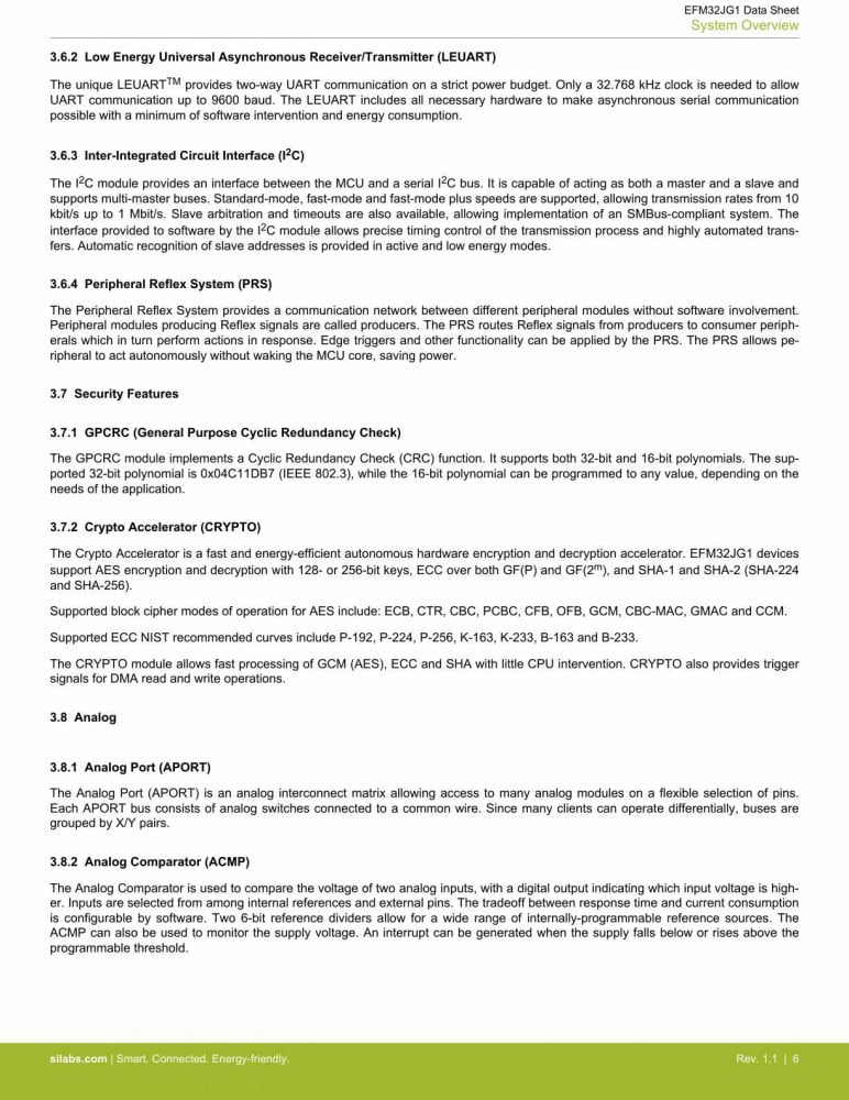 EFM32JG1 datasheet page 7