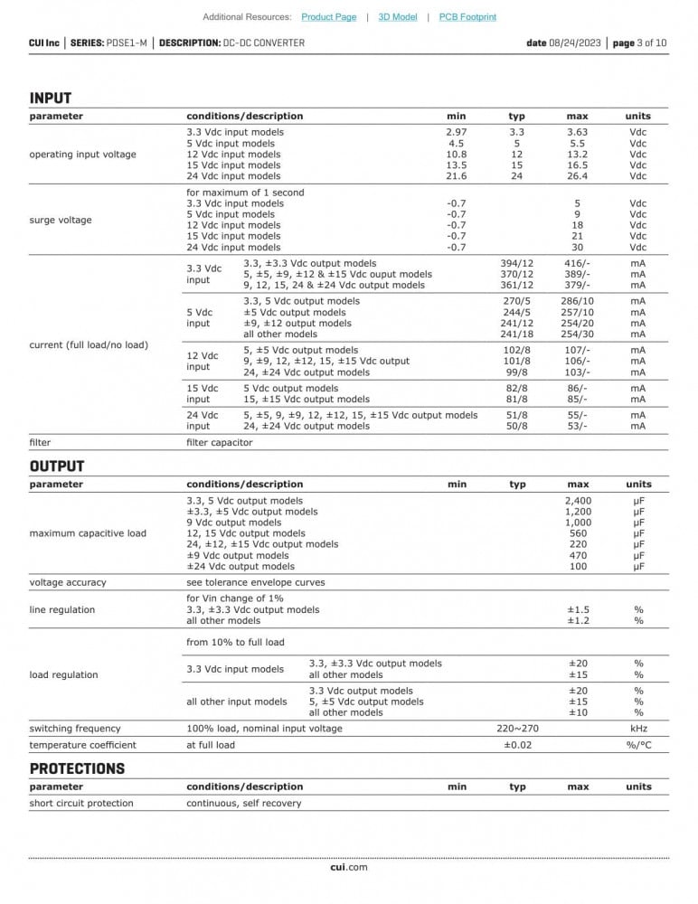 CUI PDSE1-M datasheet page 3