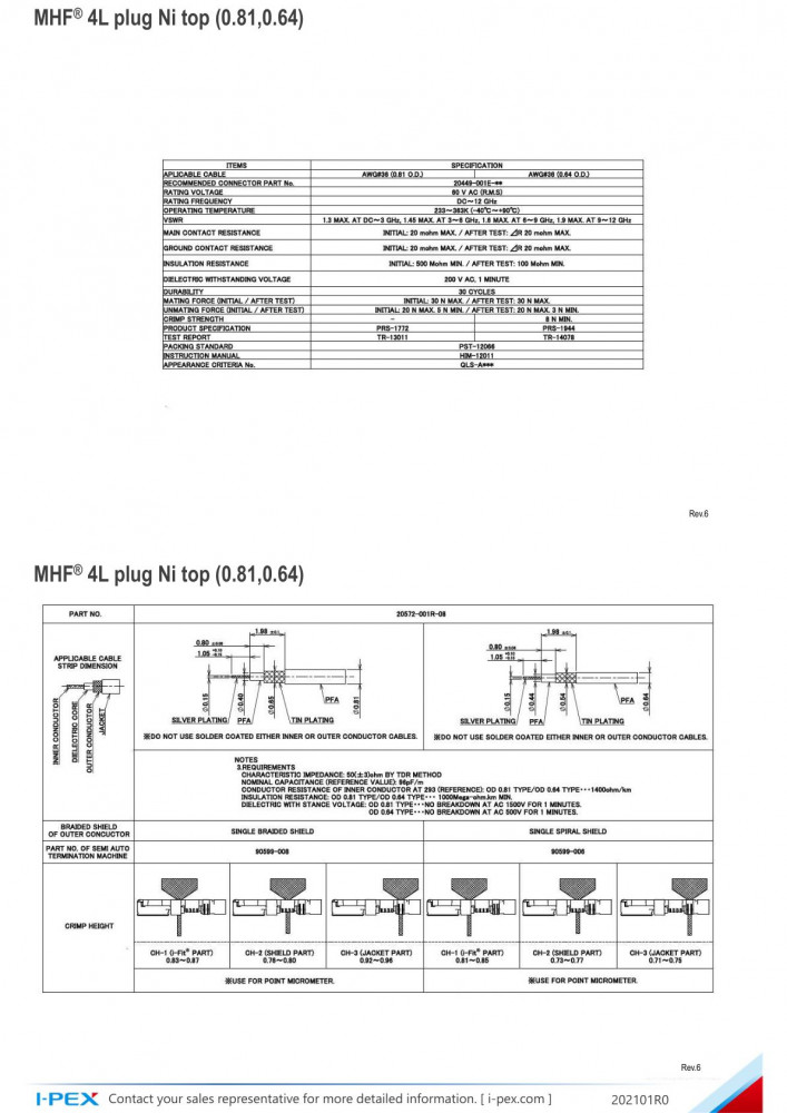 I-PEX 20579-001E technical document page 3