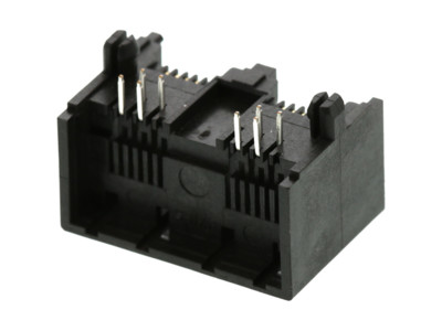 Modular Jack, Right-Angle, Low Profile, Inverted, 6/4, 2 Ports for sale