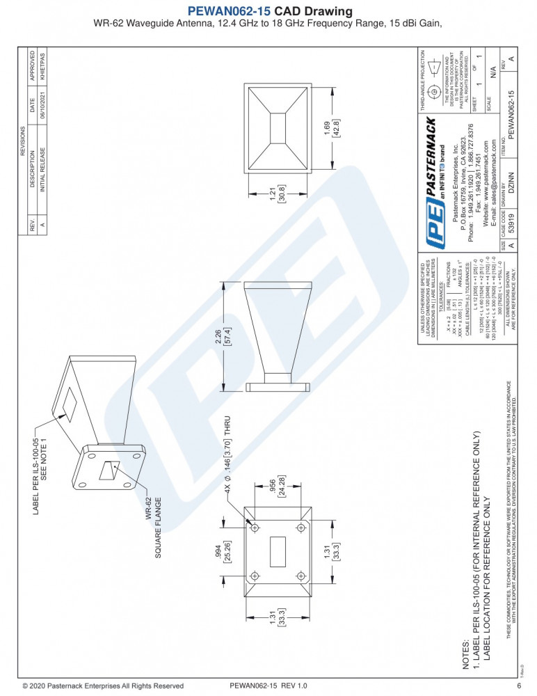 PEWAN062-15 technical datasheet page 6