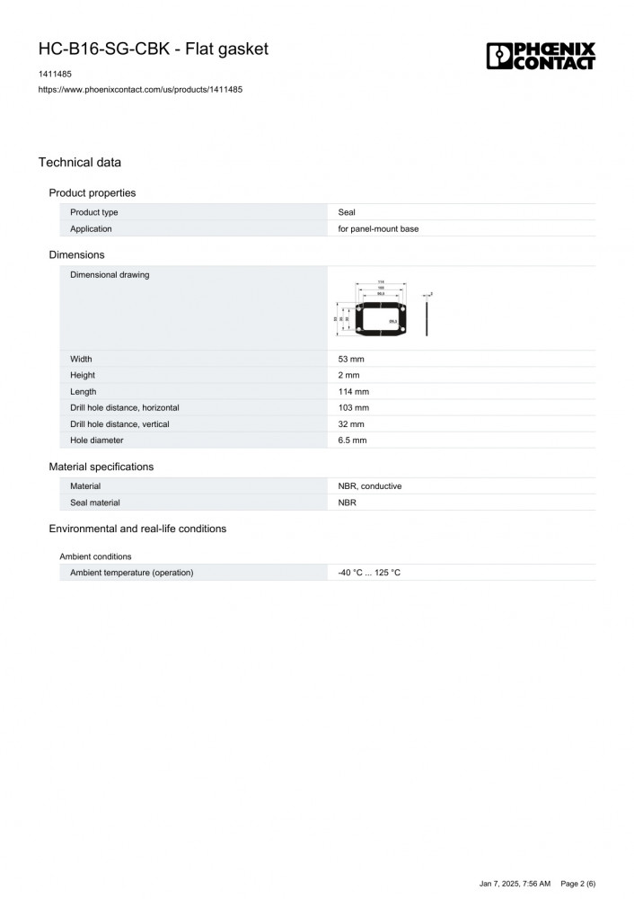 Phoenix Contact 1411485 technical document page 2